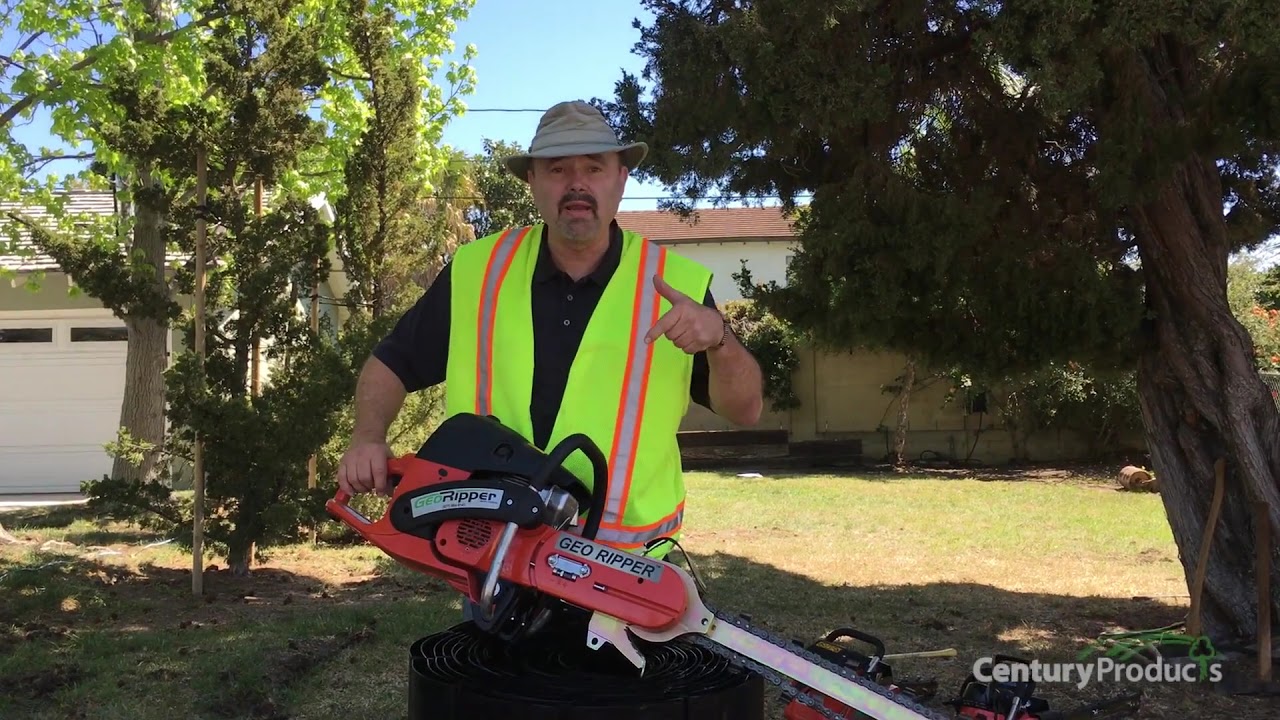 The GeoRipper Handheld Trencher - YouTube