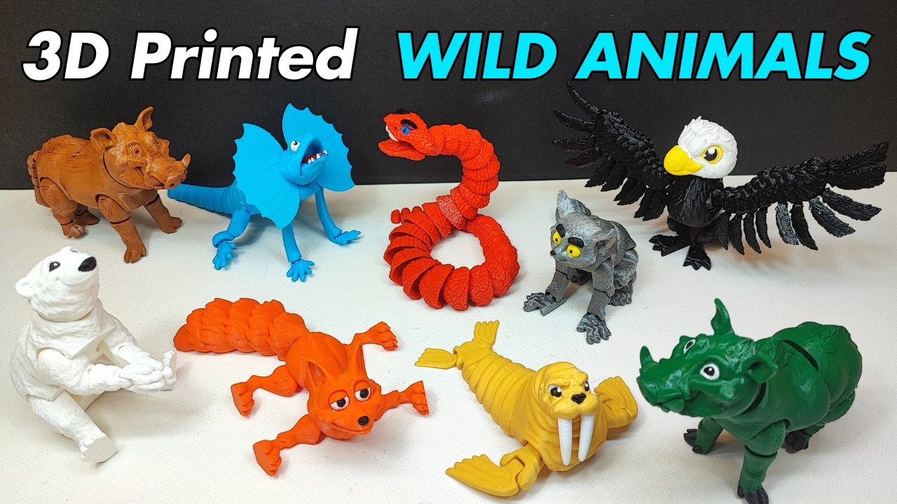 3D Printed Wild Animals_The Beauty of Nature in 3D Prints - YouTube