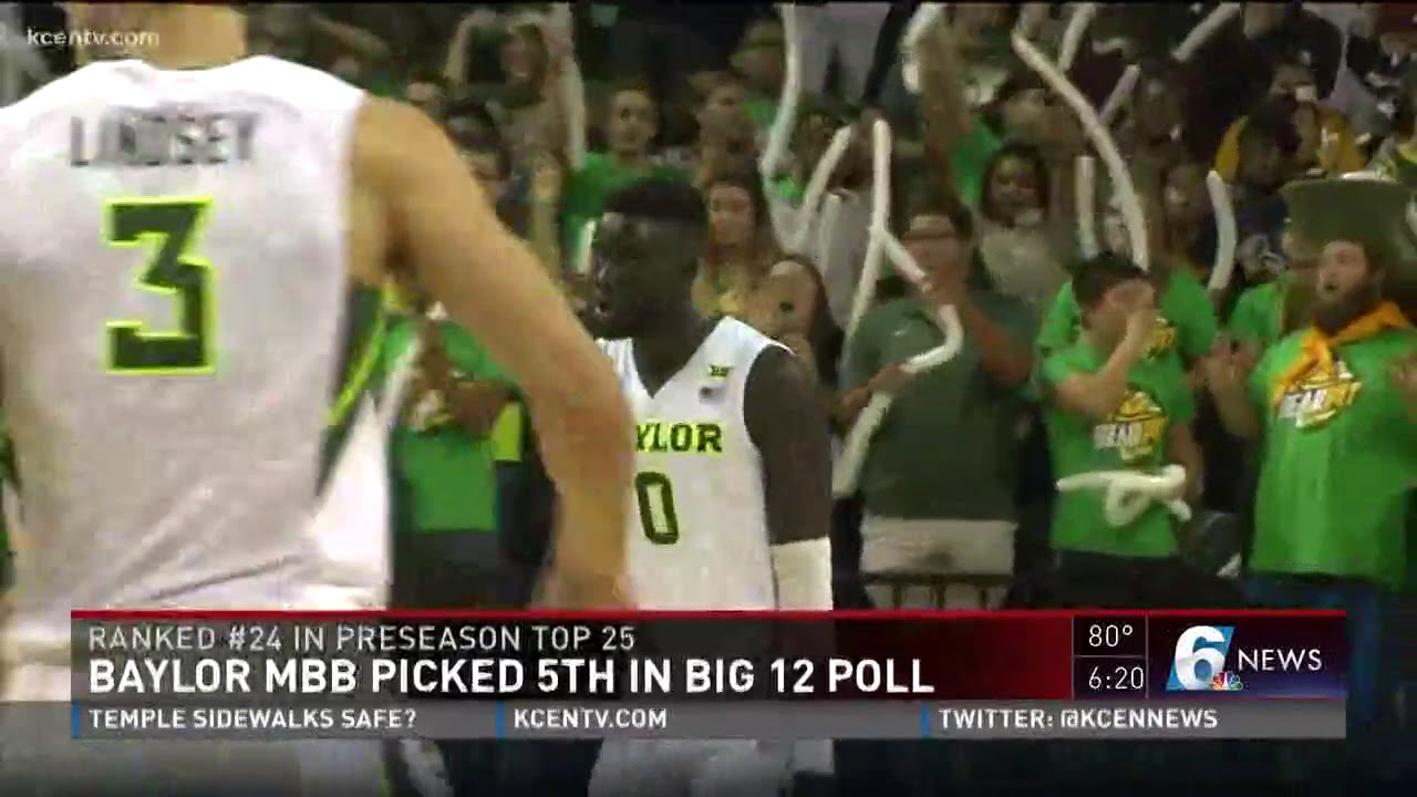 Baylor MBB picked 5th in Big 12 poll - YouTube