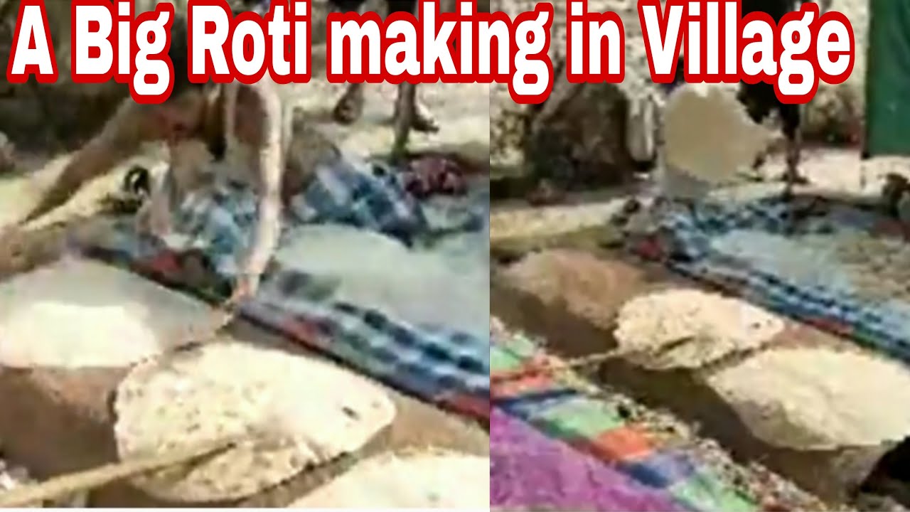 A Big Roti making in Village on Marriage Ceremony | Desi Tandoor - YouTube