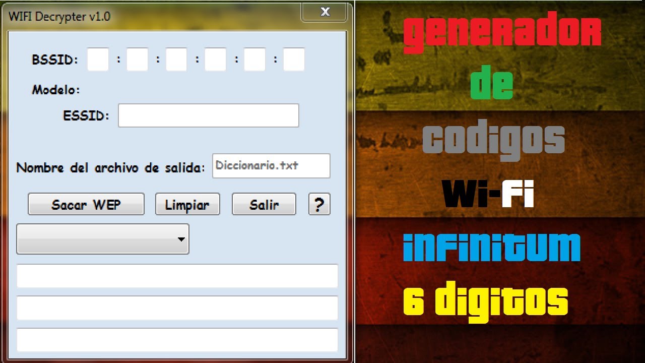como hackear claves wi-fi infinitum 6 digitos - YouTube