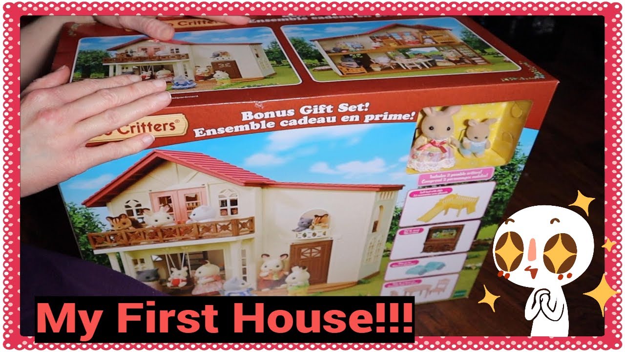 Calico Critters Red Roof Terrace Gift Set Unboxing! - YouTube