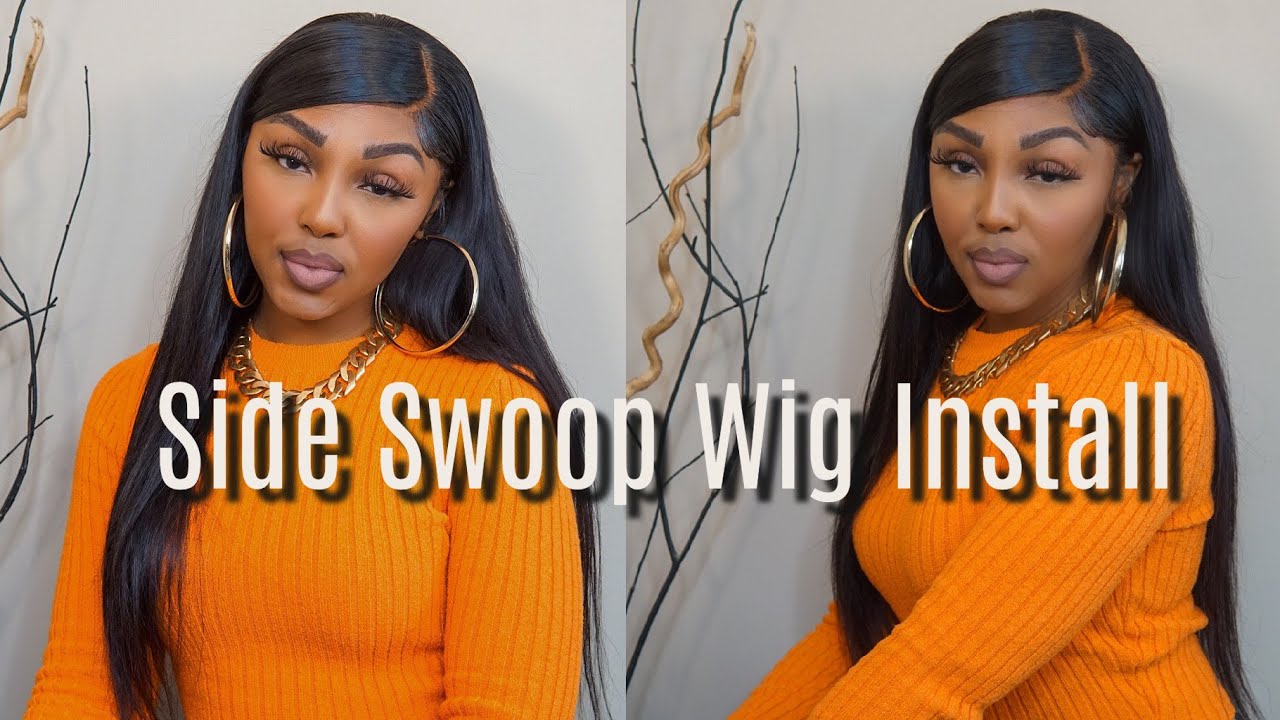 Side Part Swoop Frontal Wig Install FT One More Hair - YouTube