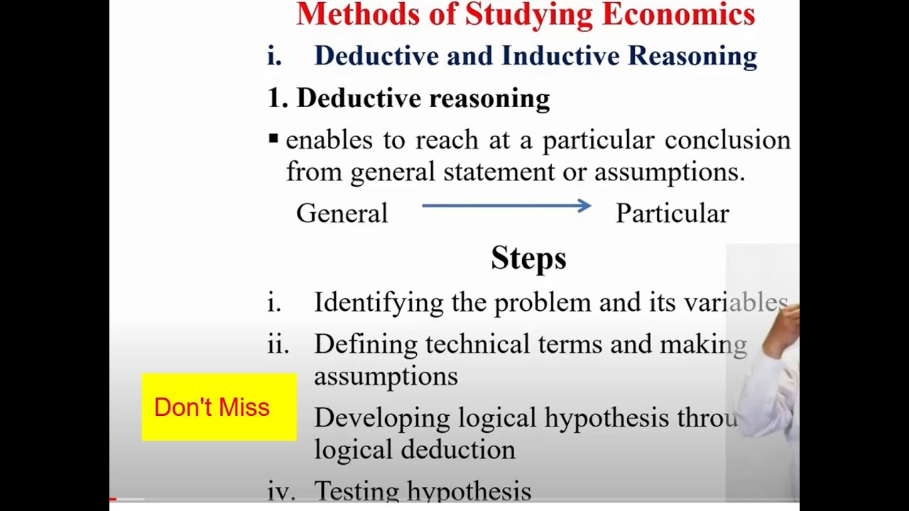 Method of studding Economics/inductive /deductive - YouTube