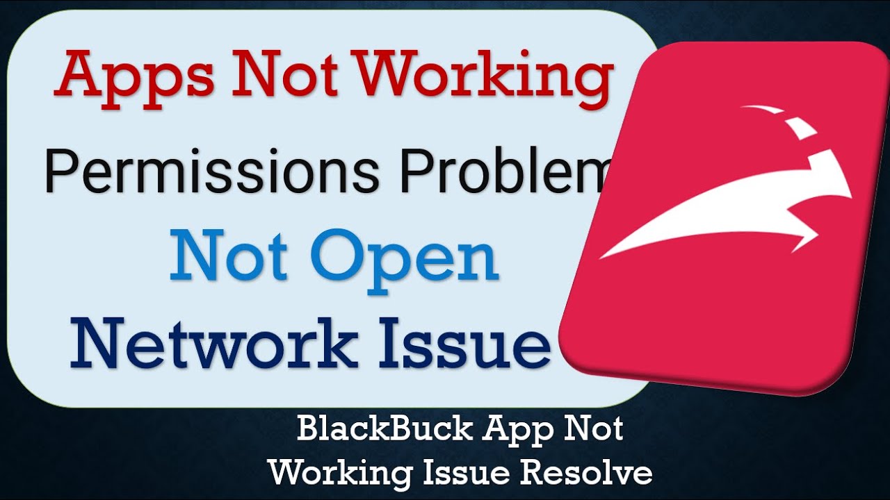 How To Fix BlackBuck App not working | Not Open | Space Issue | Network ...