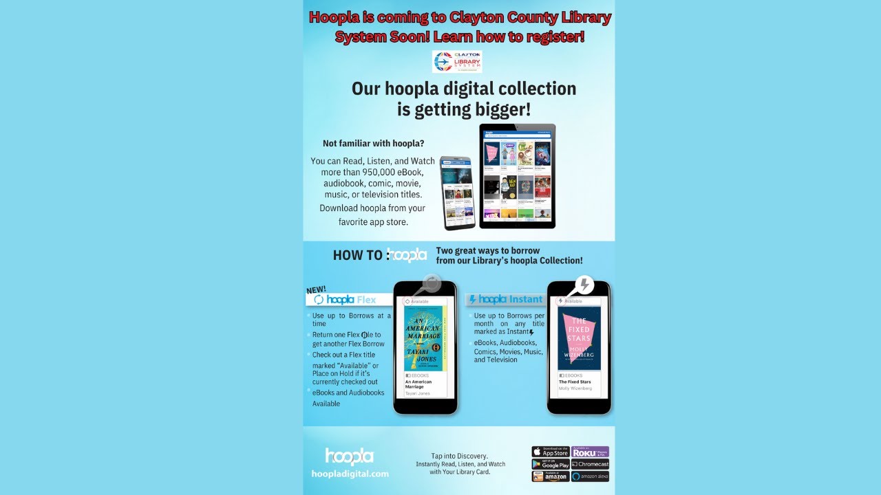How to Register for Hoopla with your Clayton County Library Card - YouTube