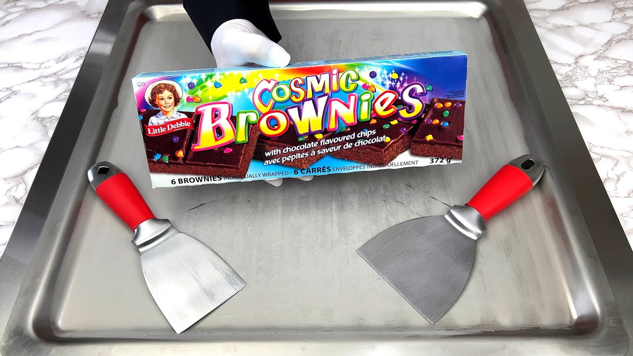 Ice Cream Rolls COSMIC BROWNIES - YouTube