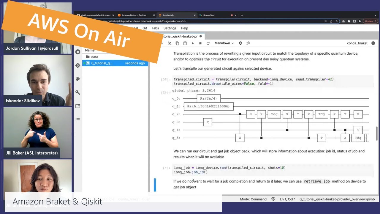 AWS on Air ft: Amazon Braket and Qiskit | AWS Events - YouTube