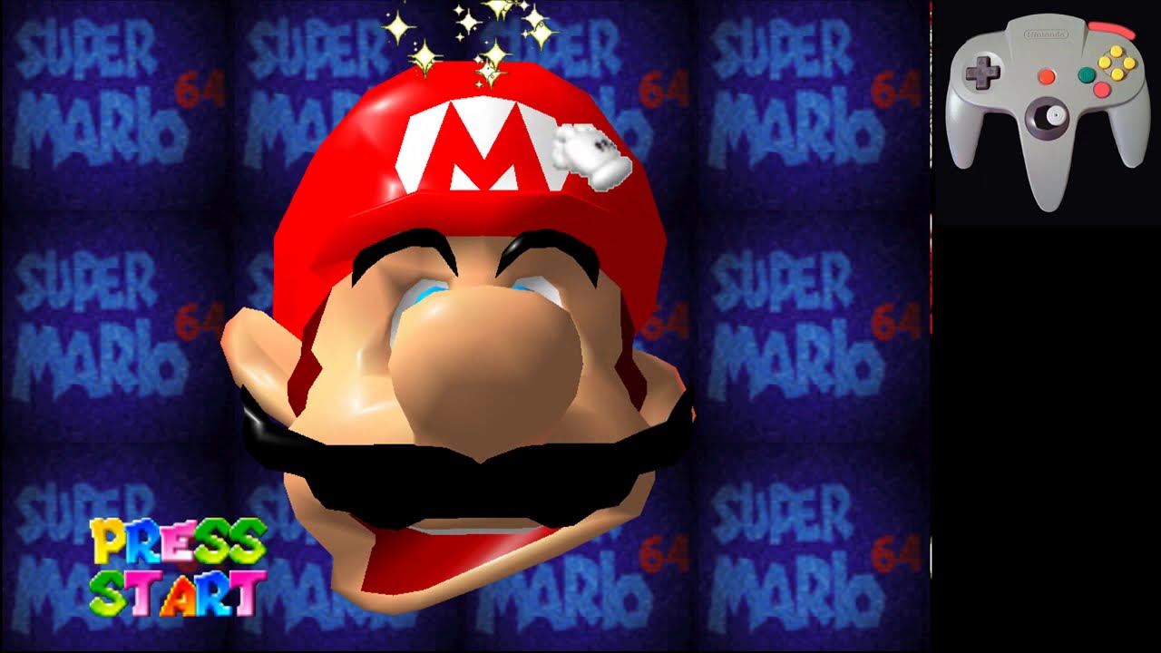 Super mario 64 funny face - YouTube