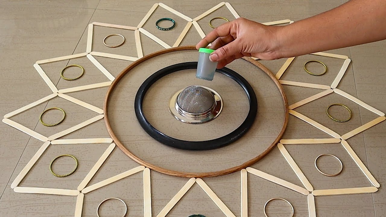 Innovative Rangoli Design For Navratri | Diwali Rangoli Designs With ...