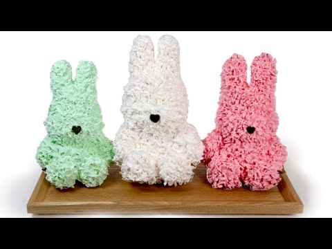 누데이크 뉴진스 케이크 부수기! newjeans Rabbit Cakes Clay cracking - YouTube
