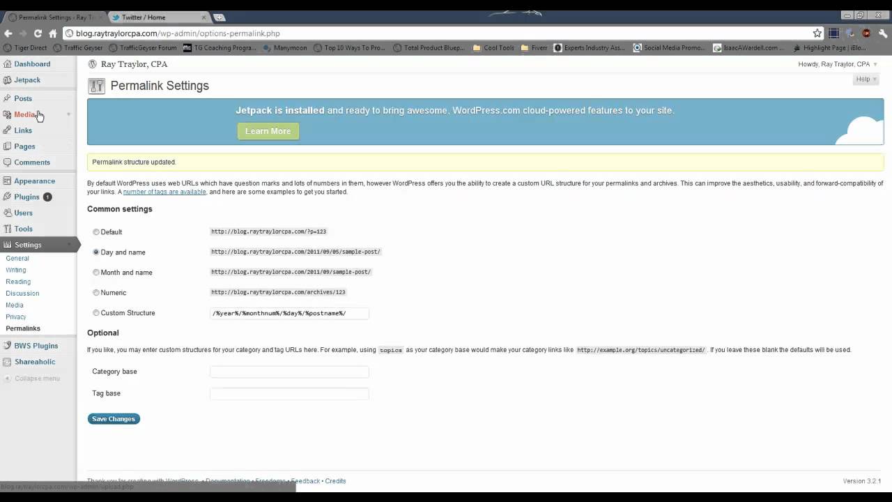 How To Edit Your Blog URL's (Permalinks) - WordPress Wisdom - YouTube