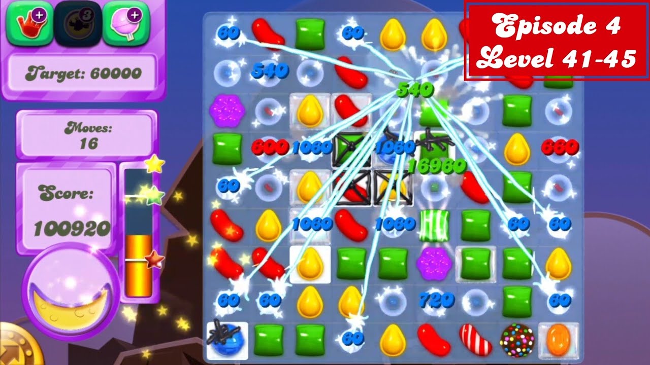 CANDY CRUSH SAGA - DREAMWORLD E4 LEVEL 41-45 FULL GAMEPLAY - YouTube