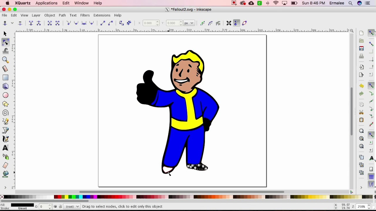 Coloring a image in Inkscape - YouTube