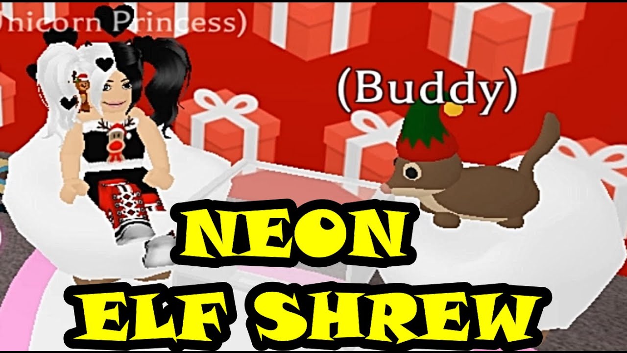 FIRST NEW NEON ELF SHREW ON ADOPT ME FROM THE CHRISTMAS UPDATE! SO CUTE ...