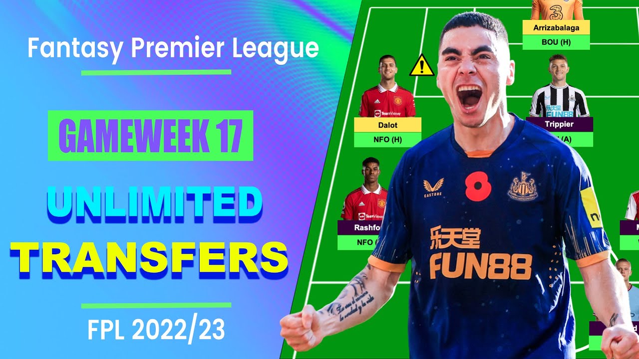 FPL Gameweek 17: UNLIMITED TRANSFERS! | Fantasy Premier League Tips ...