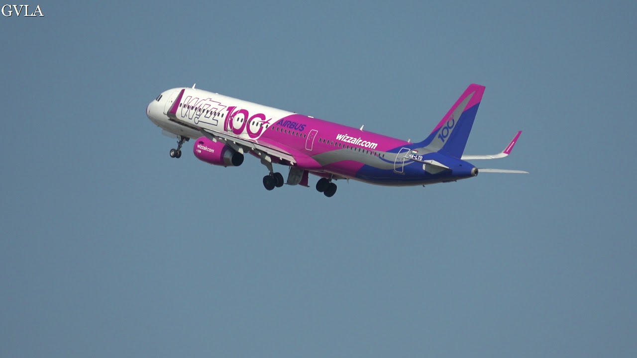 Wizz Air Airbus A321 (100 Livery) Athens - Budapest - YouTube