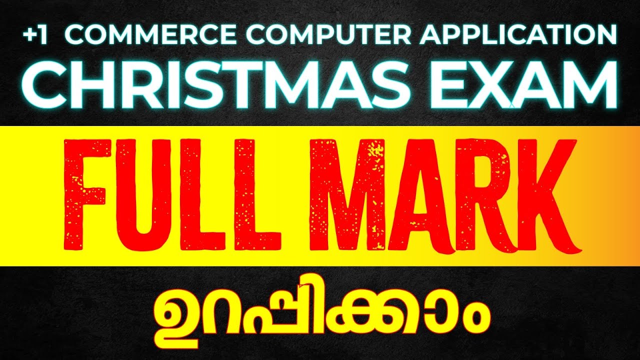 Plus One Accountancy Christmas Exam | Full A+ ഇനി പേടി വേണ്ട | Best ...