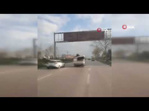 Bursa'da yürekleri ağza getiren görüntü! Canını böyle hiçe saydı