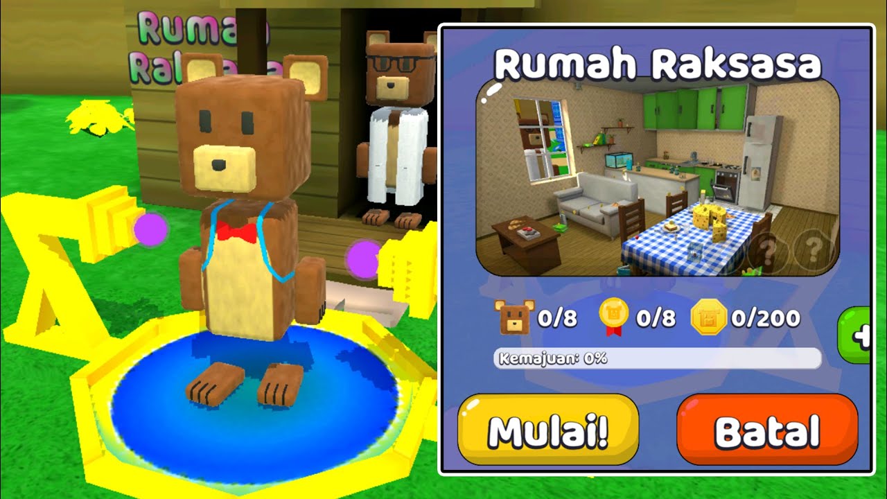 KITA SELAMATKAN TEMAN KITA DI RUMAH RAKSASA! | Super Bear Advanture ...