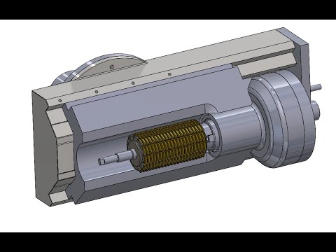 Gear Hobbing Machine Hob Head Assembly Part 3d animation - YouTube