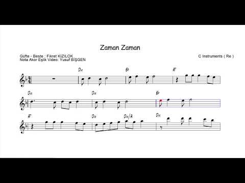 Nota Akor Eşlik - Zaman Zaman - C Instruments ( Re )