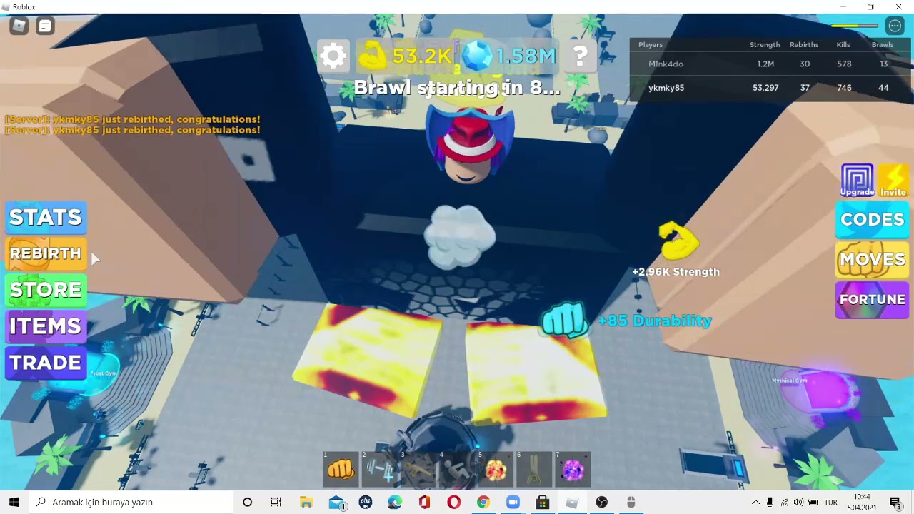 OMG 1 VİDEO 4 REBIRTH MUSCLE LEGENDS - YouTube