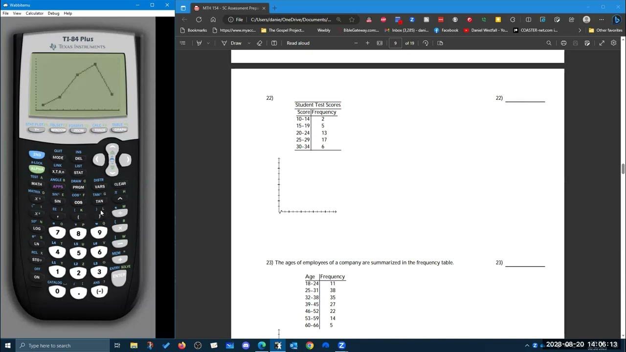 5C: Construct a Line Graph Using the TI-84 Graphing Calculator - YouTube