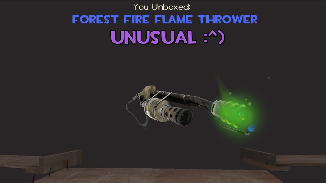 TF2- Unusual Flame Thrower Unbox - YouTube