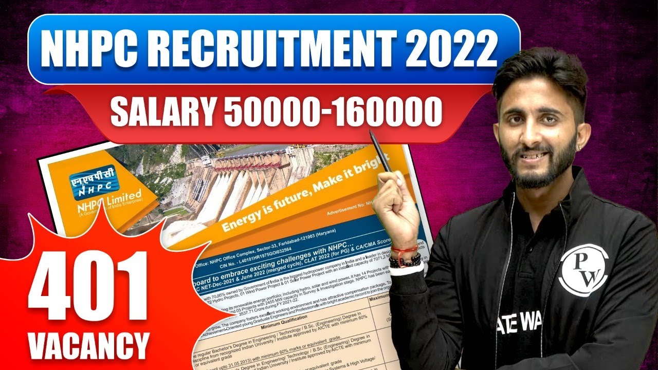 NHPC Recruitment 2022 | Salary 50000-160000 | 401 Vacancy - YouTube
