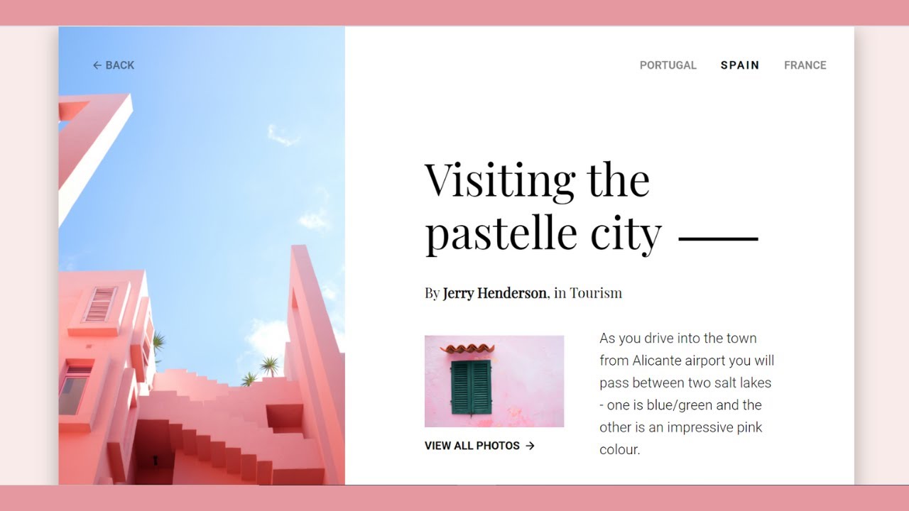 How To Create Tourism Article Using Html And Css Web Design Tutorial 8894