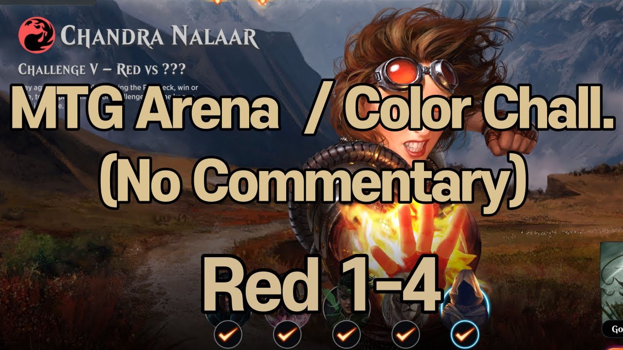 Red / 1-4 / MTG Arena / Color Challenge / No comment - YouTube