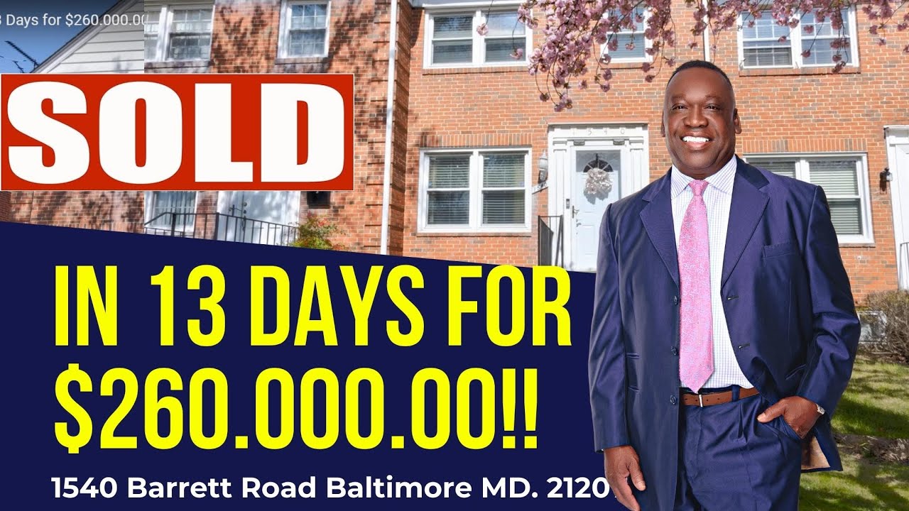 SOLD In 13 Days for $260.000.00!! 1540 Barrett Road Baltimore MD. 21207 ...