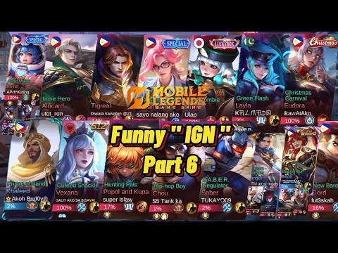 MLBB Players who have " FUNNY IGN " Part 6 .. #MobileLegends # ...