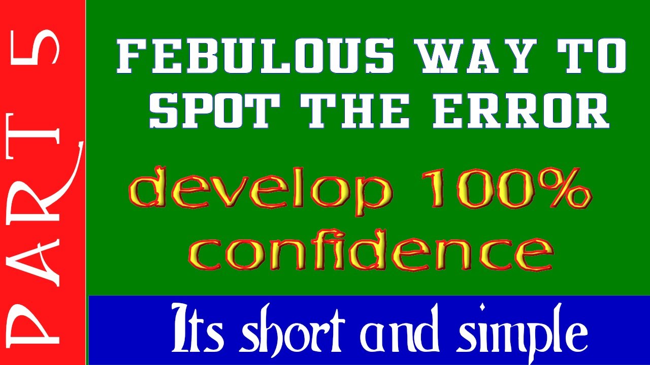 spot the error in seconds with understanding English Grammar in a ...