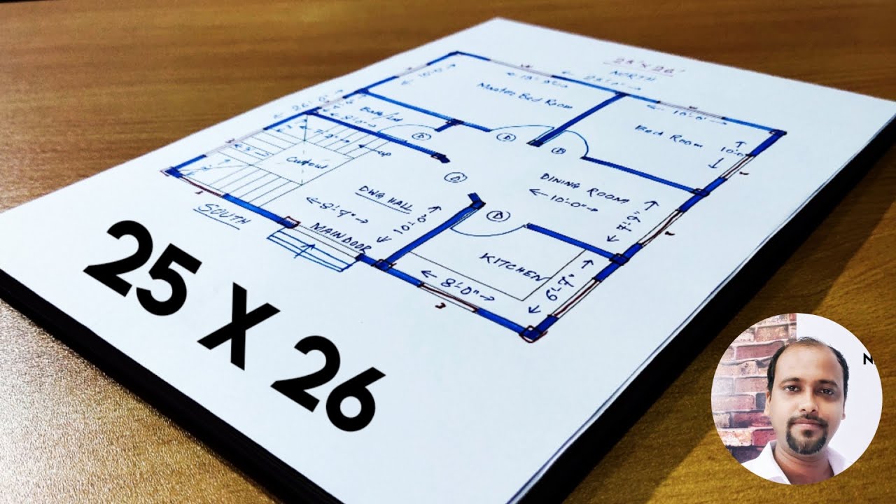 25 X 26 HOUSE DESIGN II 25 X 26 GHAR KA NAKSHA II 25 X 26 HOUSE PLAN ...