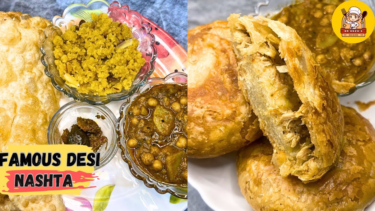 Ajayen Nashta Krny | Famous Desi Nashta Recipes | Halwa Puri | Bhaji ...