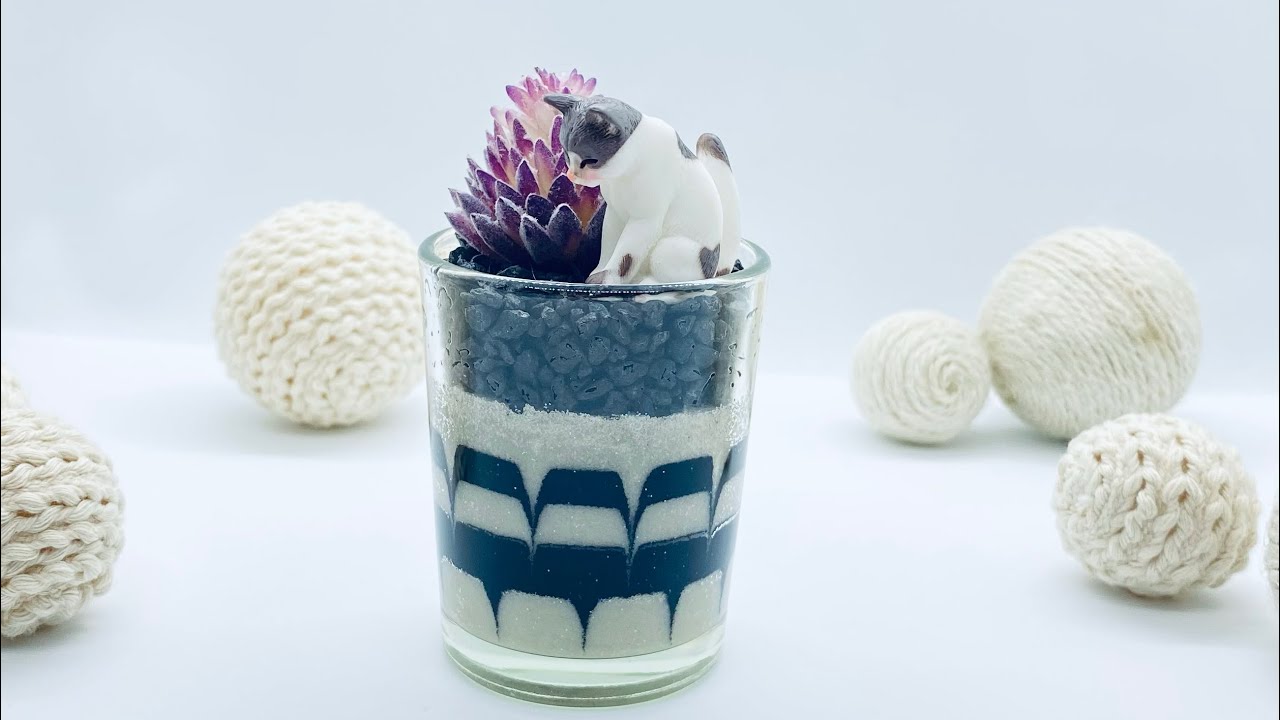 DIY SAND ART【 Make Sharp Line with Colored Sand 】Design Level / Easy ...