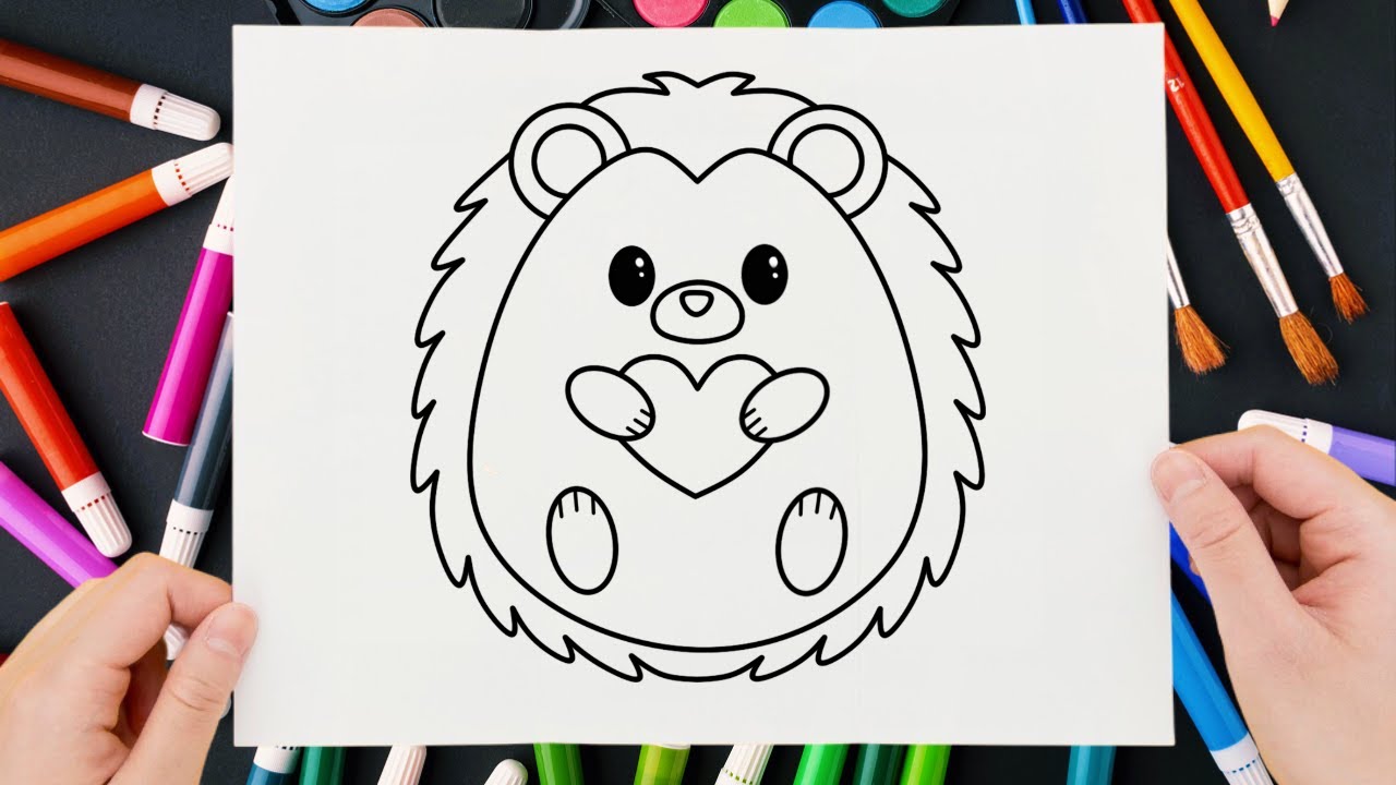 How to Draw a Hedgehog | Step by Step - YouTube