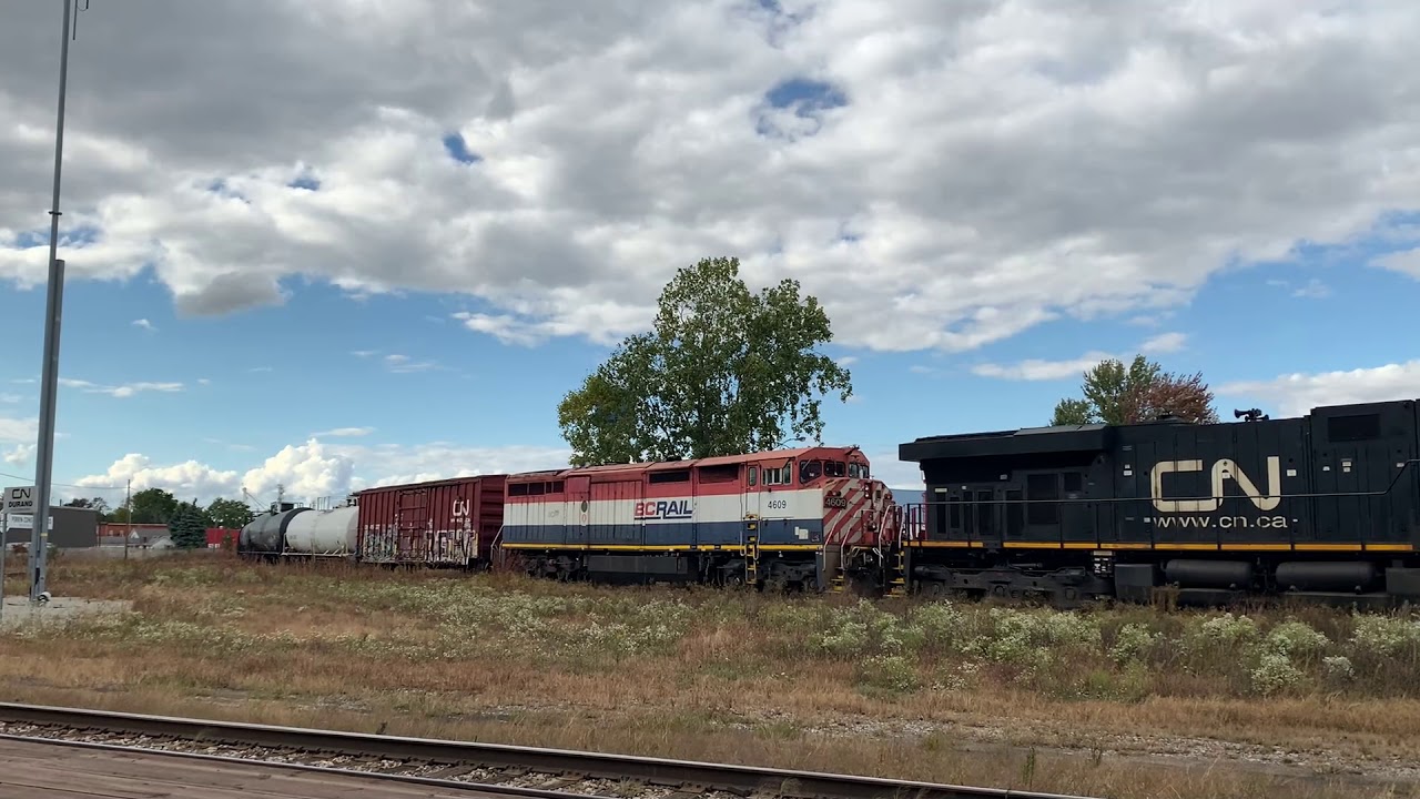 BC Rail and Canadian National Barn/Cowl C40-8M's in Michigan - July ...