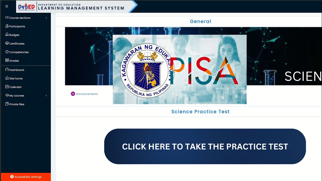 How to take the PISA Online Exam Matatag Portal LMS - YouTube