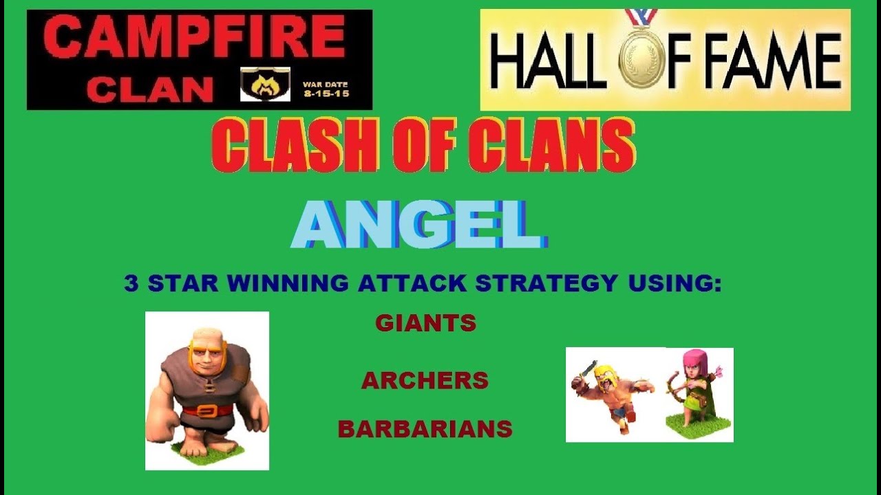 ANGEL 3 STAR CLAN WAR WINNING BATTLE STRATEGY - YouTube