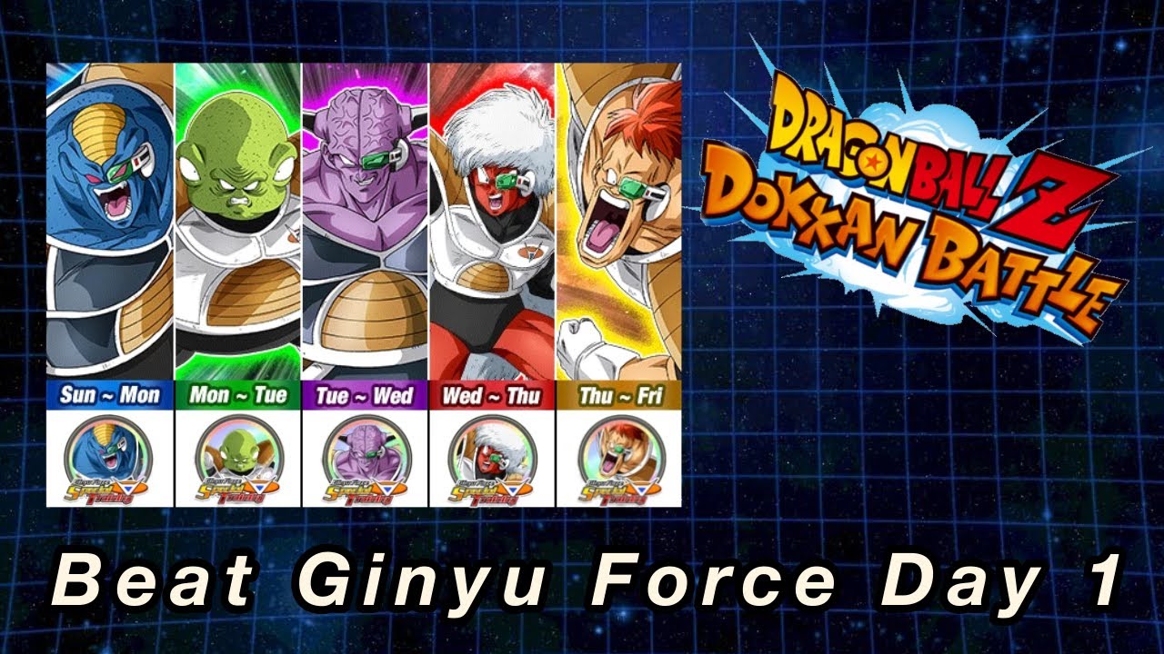 Dokkan 101 - How to Beat Ginyu Force Day 1 on GLOBAL Dragon Ball Z ...