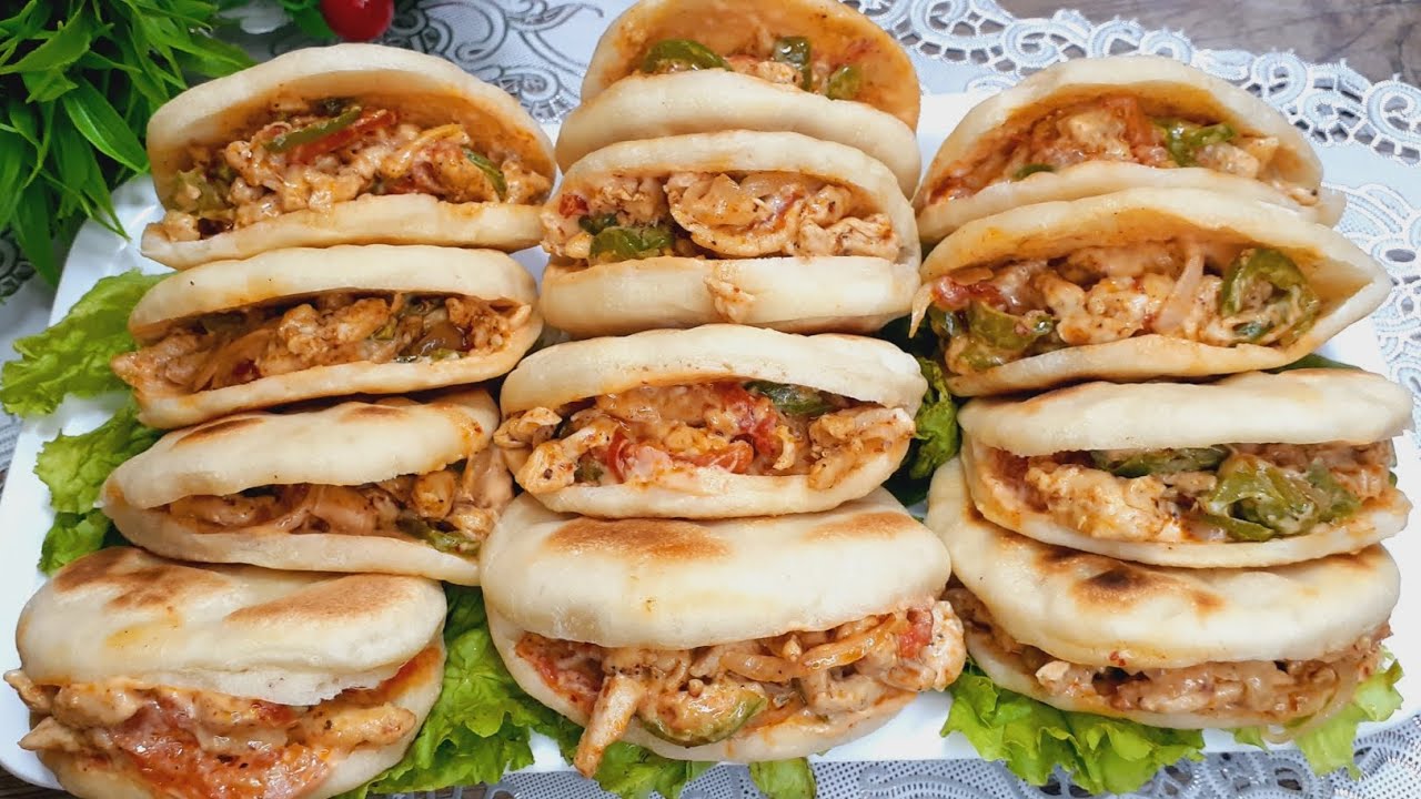 Mini Chicken Pockets Recipe | No Oven | Mini Chicken Shawarma Pockets ...
