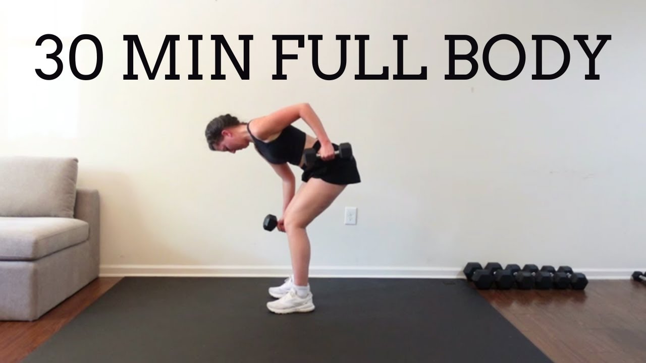 30 Min Full Body Dumbbell Workout - 4 Circuits/10 Different Exercises ...