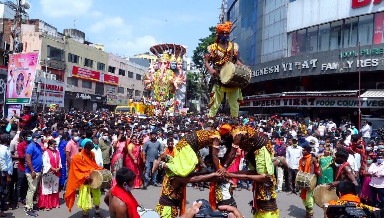 India's Biggest Ganesh 2021 | Khairatabad Ganesh Shobha Yatra | Ganesh ...