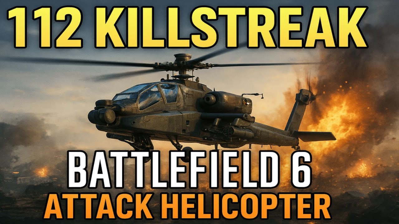 BF6 Attack Helicopter Kill Streak (112-0) ︱ Gunner & Pilot POV ...
