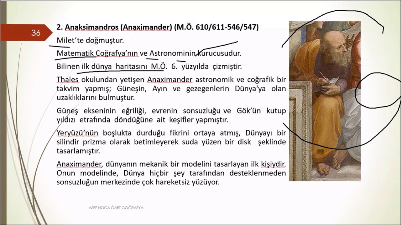 ÖABT Coğrafya / Anaksimandros - Anaximander - YouTube
