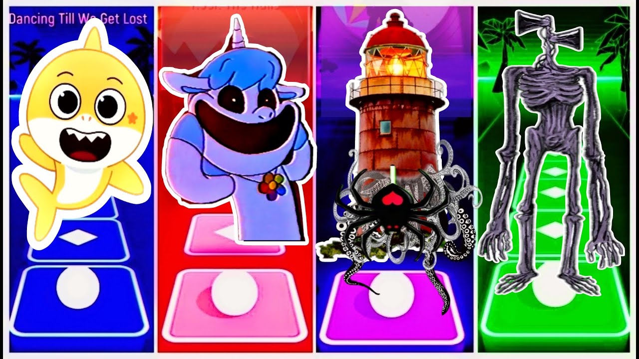 BABY SHARK 🆚 POPPY PLAYTIME CHAPTER 3 🆚 SIREN HEAD 🆚 LIGHT HOUSE HEAD ...