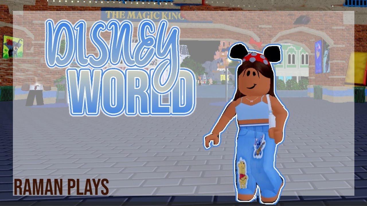 a day at roblox's disney world magic kingdom theme park | raman plays ...